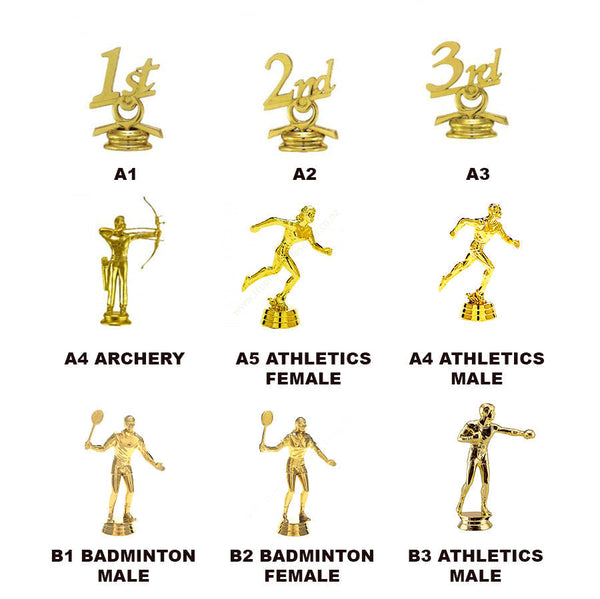 BLACK TOWER V2 WITH SCALLOP - NETBALL - SELECT YOUR FIGURINE – 2BOTS ...